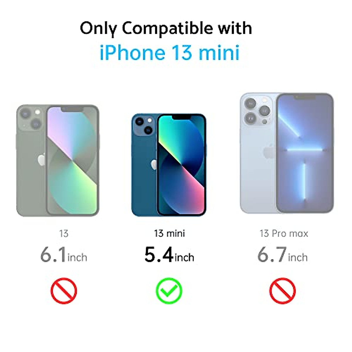 Anqrp Designed for iPhone 13 Mini Case, [Support Wireless Charging] Soft Silicone Slim Anti-Scratch Phone Case for iPhone 13 Mini 5.4 inch, Black