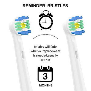 Replacement Brush Heads, Compatible with Braun 3D White Oral-B Electric Toothbrush - Pack of 4