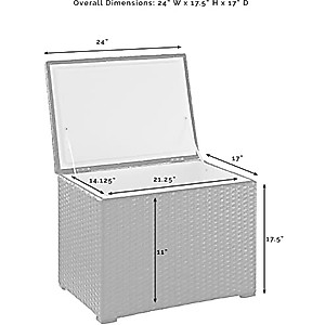 Crosley Furniture Palm Harbor Outdoor Wicker 60-Quart Cooler - Brown