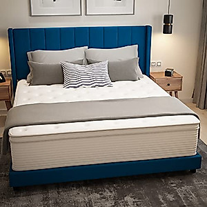 Flash Furniture Vista Hospitality Grade Commercial Mattress in a Box 14 Inch, Premium Memory Foam Hybrid Pocket Spring Mattress, Reinforced Edge Support, King, White