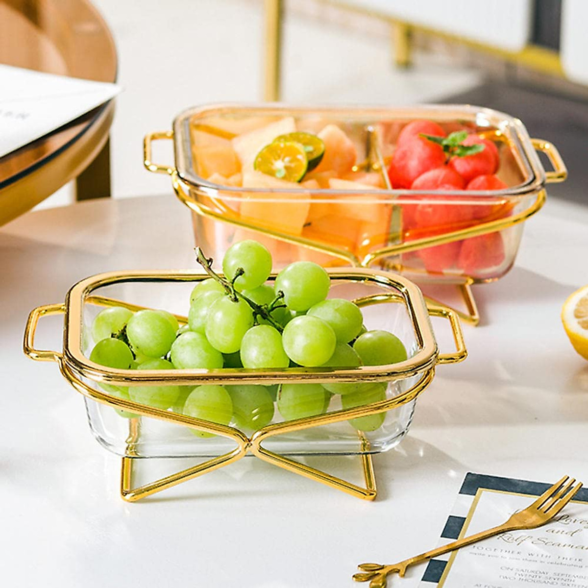 WMGoods，Fruit Platter，Fruit Tray，Fruit Trays for Serving for Party，Candy Storage Box，Party Tray，Veggie Tray，Serving Platter，Snack Tray，Serving Trays for Party，Suitable for Restaurants, Parties。