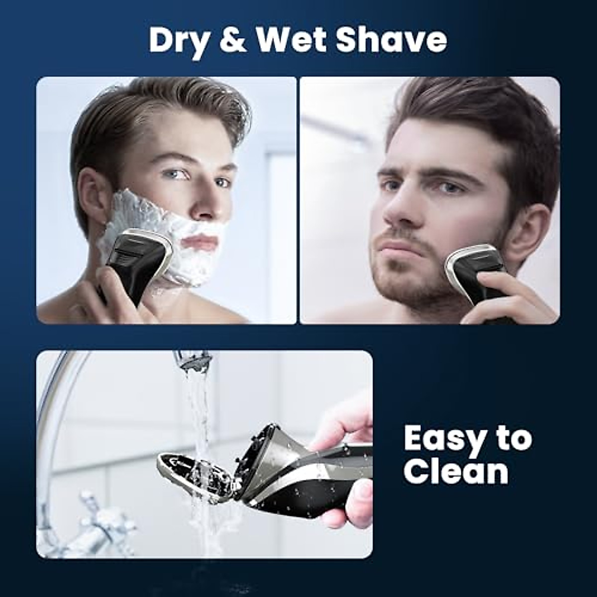 Phisco 203D-6A Replacement Shaver Heads (3-Pack) - ValueDuo Upgrade for RMS8112 Series | Waterproof Universal Fit Electric Razor Heads | Enhance Your Grooming Routine