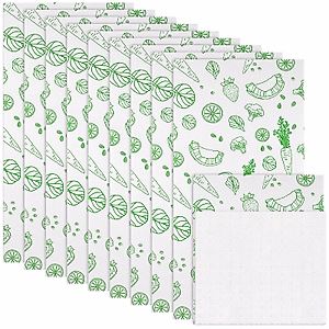 10 Pcs Refrigerator Liners Shelf Liner Absorbent Fridge Liner Nonadhesive Drawer Liners for Kitchen, Home, Fridge, Cabinet, Shelves, Trays, 12 x 24 Inch, Fruit Print