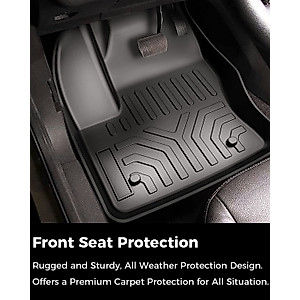 ISSYAUTO Floor Mats Liners, Compatible with 2013-2019 Escape 2013-2018 C-Max, All Weather Guard Floor Liners TPE Car Mats Waterproof 1st and 2nd Row, Black