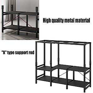 YETINGSHOP Heavy Duty Free Standing Closet Organizer, Extra Large Closet Organizer, Freestanding Closet Organizer with Shelves