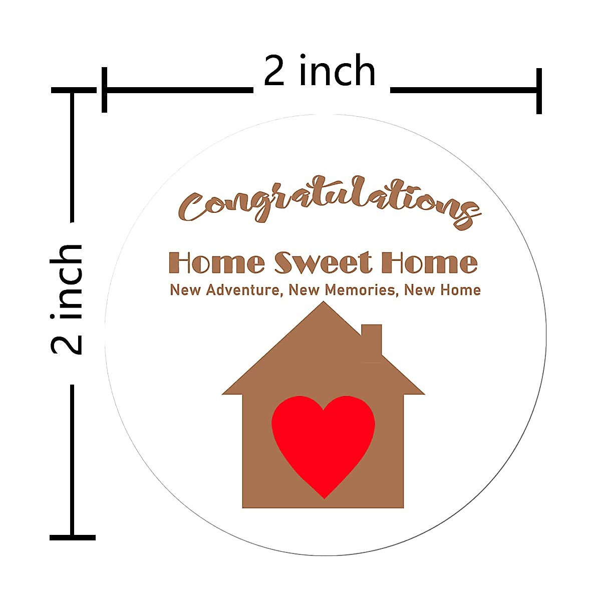 I Love Referrals Sticker 2 Inch Home Sweet Home Stickers,New Homeowner Label for Real Estate Agents,300 Pcs Per Pack