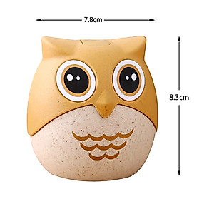 Cute Toothpick Holder Dispenser with 100 Natural Bamboo Toothpicks, Awsaccy Portable Plastic Funny Decorative Toothpick Container Storage Box for Kitchen Restaurant Party Car, Unique Gift Idea (Owl)
