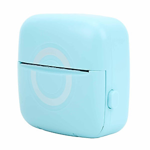Portable Thermal Printer, BT 200DPI Rechargeable Inkless Black White Thermal Printer, Supports APP Function, Receipt Printer for Pictures Labels Texts (Sky Blue)