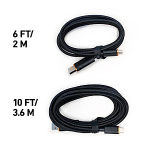 SCUF Braided USB-C Cable - Black 12ft / 3.6 Meters USB Type C Connection and Charging for Xbox, PS5 Controllers and Smart Phones - Light Gray - Xbox Series X