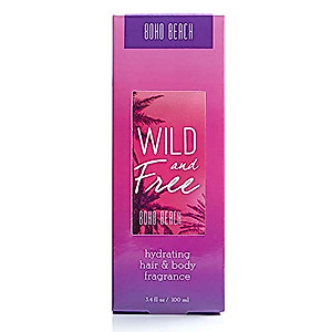 Tru Western Wild and Free Boho Beach Women's Hydrating Hair and Body Fragrance, 3.4 fl oz (100 ml) - Fresh, Creamy, Coconut