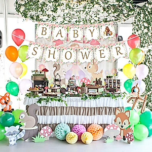 Woodland Baby Shower Decorations Woodland It’s a Girl Baby Shower Banner - Forest Animal Garland for Woodland Creatures Baby Shower Decoration Supplies