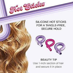 Conair HOT STICKS, Silicone Hot Roller Set with 7 Small and 7 Medium Rollers, No Clips Needed