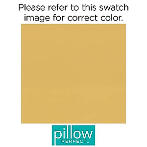 Pillow Perfect Fortress Solid Indoor/Outdoor Throw Pillow Plush Fill, Weather and Fade Resistant, Throw - 18.5" x 18.5", Yellow, 2 Count