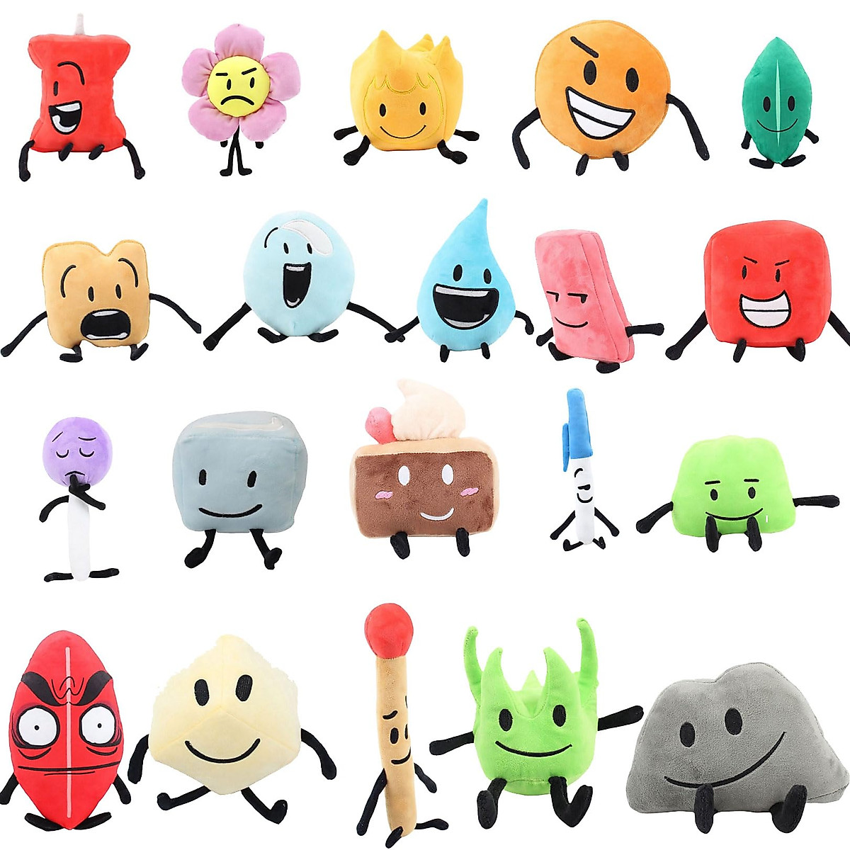 SOCEIMPTS Bfdi Dream Island Plushies Toy, Bfdi Plush Toy, Bfdi Plushies Figure Pillow Birthday Chirstmas Valentine for Fans Boys Girls and Friends Gift (bfdi plush-12)