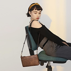 CLUCI Small Crossbody Purses bundles with Leather Laptop Backpack for Women