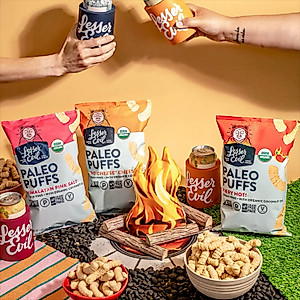 LesserEvil Himalayan Pink Salt Organic Paleo Puffs, Grain Free, Vegan, Minimally Processed, No Vegetable Oil, 5 Oz, Pack of 3