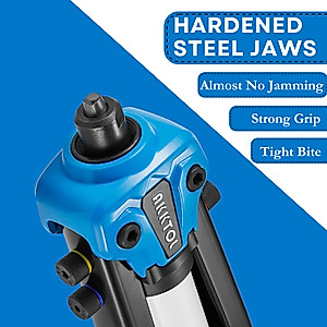 AKKTOL Rivet Gun Kit, 1/4" Pop Rivet Gun Kit with 210 Blind Rivets, Heavy Duty 13" Full Metal Rivet Gun Tool with 5 Nosepieces incl. 1/4", 3/16", 5/32", 1/8", and 3/32" for Metal, Gutter & Automotive