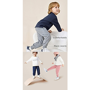 CuteOn Unisex Toddler Jogger Pants Kids Cotton Elastic Waist Winter Baby Sweatpants Pants 2Years Red