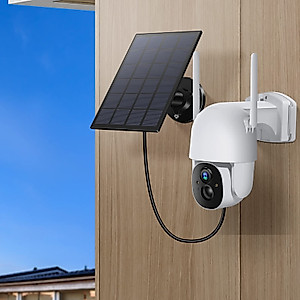 Solar Panel for Outdoor Security Cameras, Solar Panel with 10 ft Charging Cable