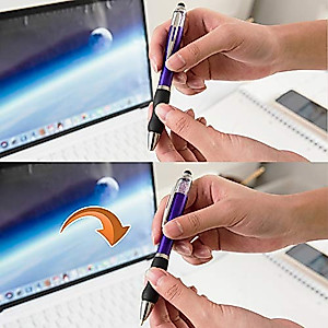 MiSiBao Ballpoint Writing Pens,8 pack(5 count+3 refills) with Stylus Tips 1mm Medium Point Pen Black Ink Pen Stylus Pens for iPads