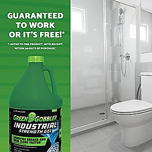 Green Gobbler Industrial Strength Grease and Hair Drain Clog Remover | Drain Cleaner Gel | Safe for Pipes, Toilets, Sinks, Tubs, Drains & Septic Systems | 1 Gallon