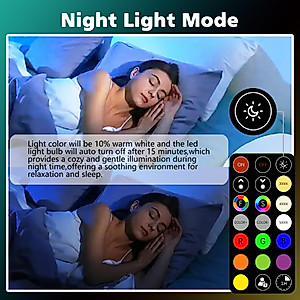 FTL E12 LED Light Bulb Color Changing, 5W 40W Equivalent A15 RGB Light Bulb with Remote Control, Warm White to Daylight White 2700K-6000K, 30 Colors RGB E12 LED Bulb Dimmable,Timer, 2 Modes,6-Pack