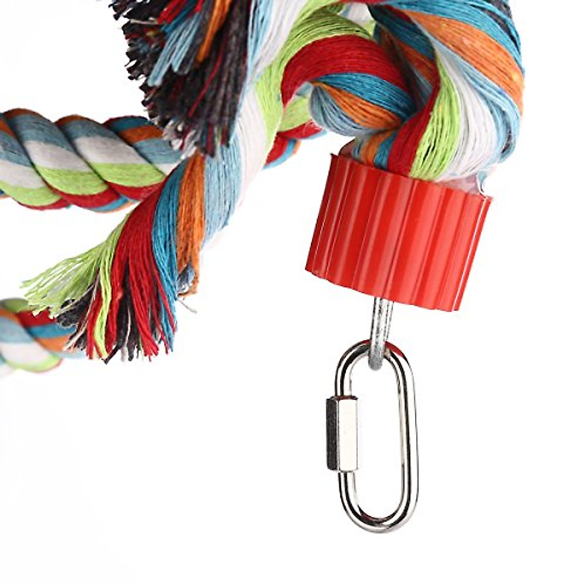 Jusney Bird Perch, Large Parrot Toys 63 Inch Climbing Rope Bungee Bird Toys