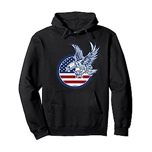Patriotic USA Eagle Hoodie American Flag Pullover Hoodie