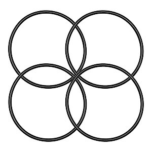 (4 PCS) GE WS03X10038 O-Ring Gasket Replacement for GXWH01C, CXWH08C, GXWH04F, GXWH20F, GXWH20S, GXRM10 & GX1S01R Water Filter