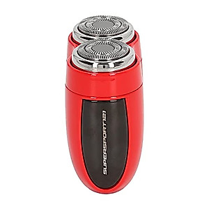 Electric Beard Trimmer, Zinc Alloy Mini Electric Shaver IPX7 Wet and Dry Dual Use for Traveling (Red)