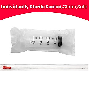 200ml Large Plastic Syringe with Tubing Tip Cap for Liquid Jello Shots Oral Lip Gloss Crafts Epoxy Feeder Pet Watering Party Enema Irrigator Measure Refill Oil Glue Applicator Dispenser without Needle