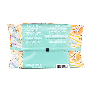 Pacifica Makeup Remover Face Wipes - Daily Facial Cleansing & Exfoliating Towelettes - Biodegradable - Organic - w/ Gycolic Acid - Clean Beauty Vegan & Cruelty-Free Dermatologist Tested 30 Count