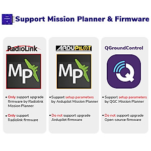 Radiolink Crossflight Flight Controller, OSD Integrated 10CH PWM Output FC with 2-12S Module Power, Vibration Damping by Software for FPV Drone/3-8 Axis/VTOL Plane/Helicopter/Car/Boat/Submarine/Robot