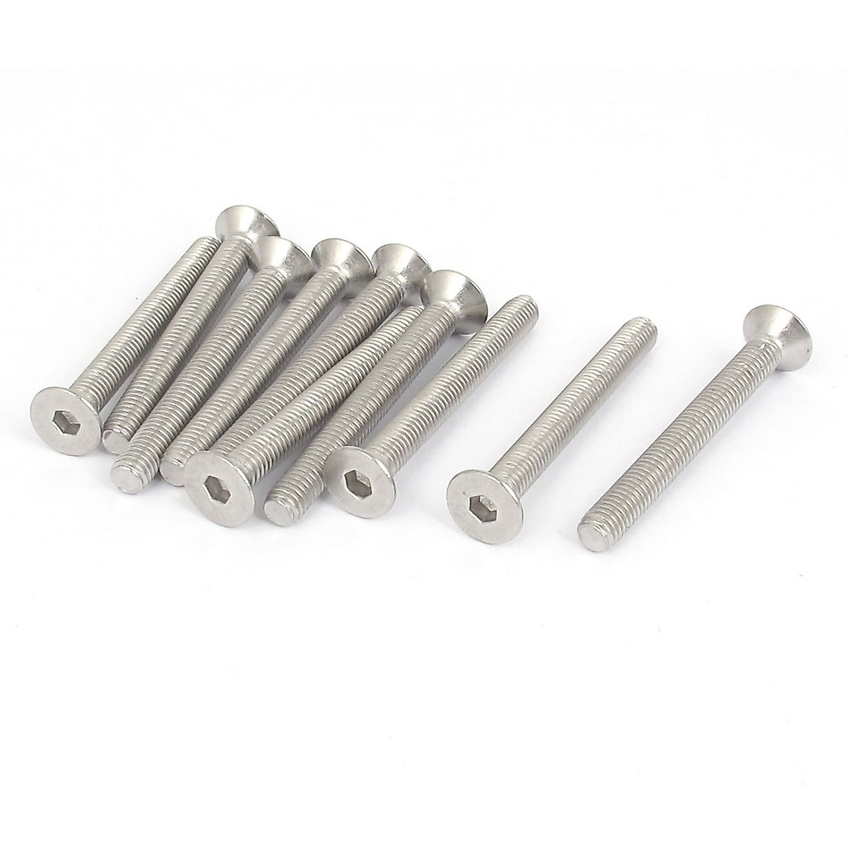 uxcell M5 x 45mm Metric Hex Socket Countersunk Flat Head Screw Bolts 10PCS