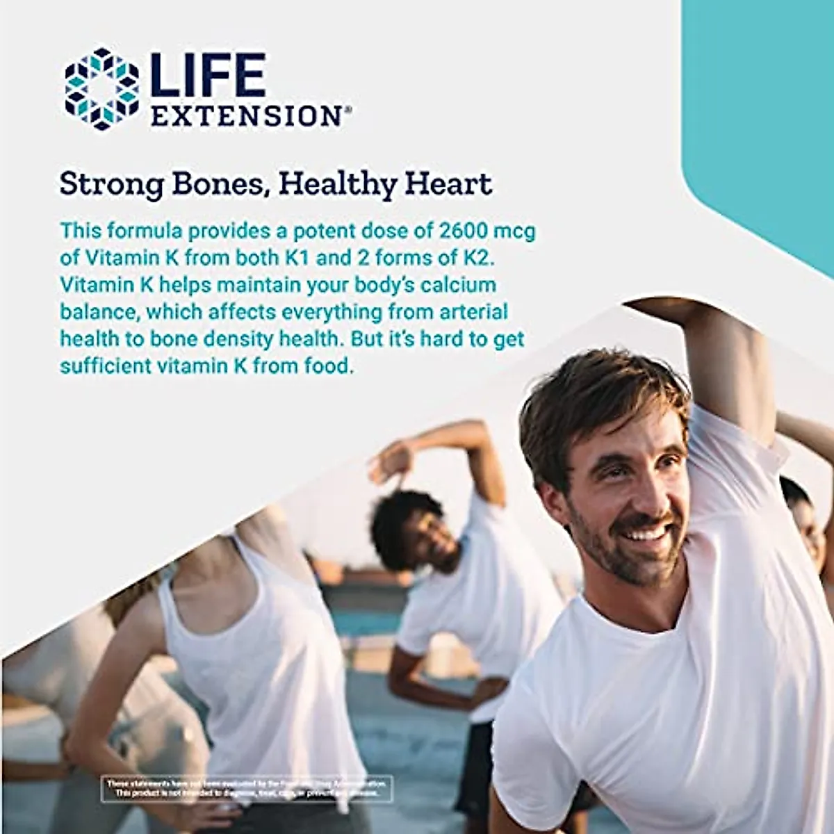 Life Extension Super K – Vitamin K1 and Two Forms of K2 for Bone, Heart, and Arterial Health - Gluten-Free, Once Daily, Non-GMO - 90 Count (Pack of 1)