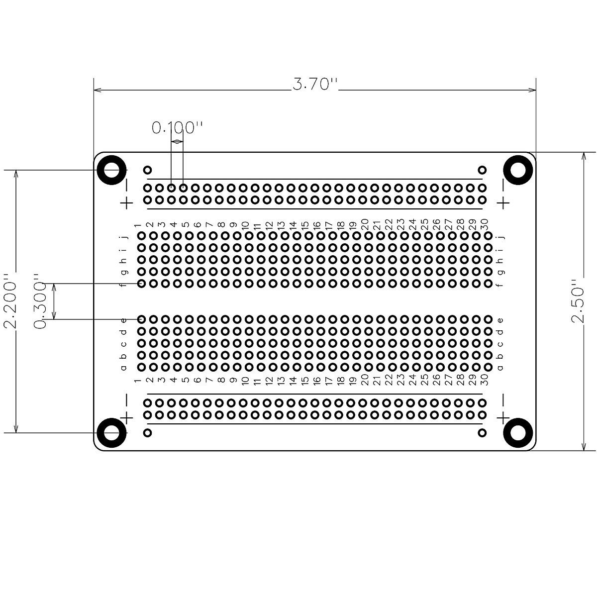 whiteeeen Solder-able or Less Breadboard Board Gold Plated Finish Proto Board PCB DIY Kit for Arduino (1/2 Solder-able (5pcs))