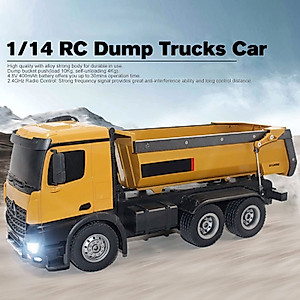 BZGWECD Remote Control Construction Dump Truck 10 CH Alloy Construction Car Remote Control Vehicle Toy RTR RC Truck Gift for Boy