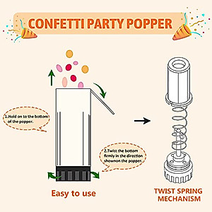 12 PCS Confetti Poppers Cannons for Wedding Birthday Graduation Baby Shower Anniversary Christmas New Year's Kids Fun Party Supplies Decorations and Favors