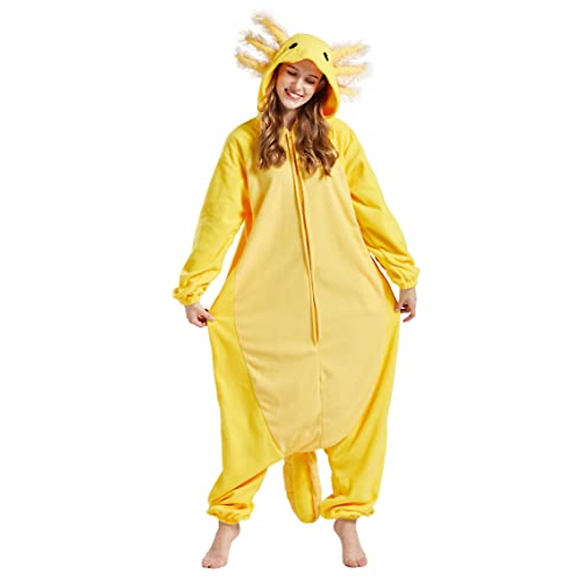 DELEY Unisex Adult Animal Sleepwear Warm Onesies Pajamas Cosplay Homewear Anime Costume