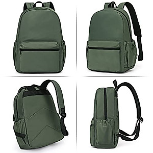 CLUCI Backpack for School Classical Bookbag College High School Bags for Boys&Girls Sports Green Backpack Kids Lightweight Casual Daypack Waterproof Travel Rucksack