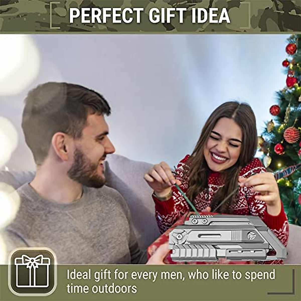 QHYITONTI EDC Box Cutter Knife Alien MT8 Folding Knife Outdoor EDC Mulititool Gear (Polishing)