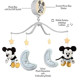 Lambs & Ivy Disney Baby Moonlight Mickey Mouse Musical Baby Crib Mobile Soother