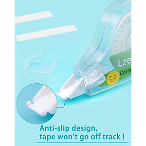 Lzerking Correct Correction Tape,White,32-Count,Transparent Dispenser Shows How Much Tape is Remaining