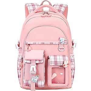 Rcuyyl Cute Backpack Elementary Bookbags Middle School bags Waterproof Bookbag Multifunction Casual Daypack Laptop Travel Bag