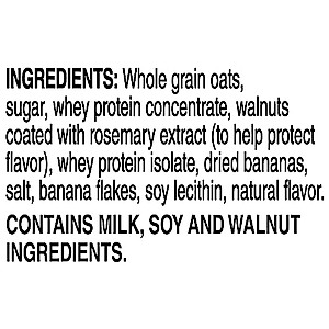 Quaker, Protein Instant Oatmeal, Banana Nut, 12.9 Oz, 6 Count (Pack of 1)