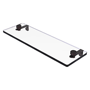 Allied Brass NS-1/16 16 Inch Vanity Beveled Edges Glass Shelf, Antique Bronze