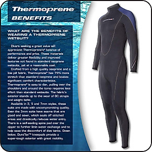 Henderson Thermoprene 5mm Men's Jumpsuit (Back Zip) - Black/Blue - 2X-Large Tall