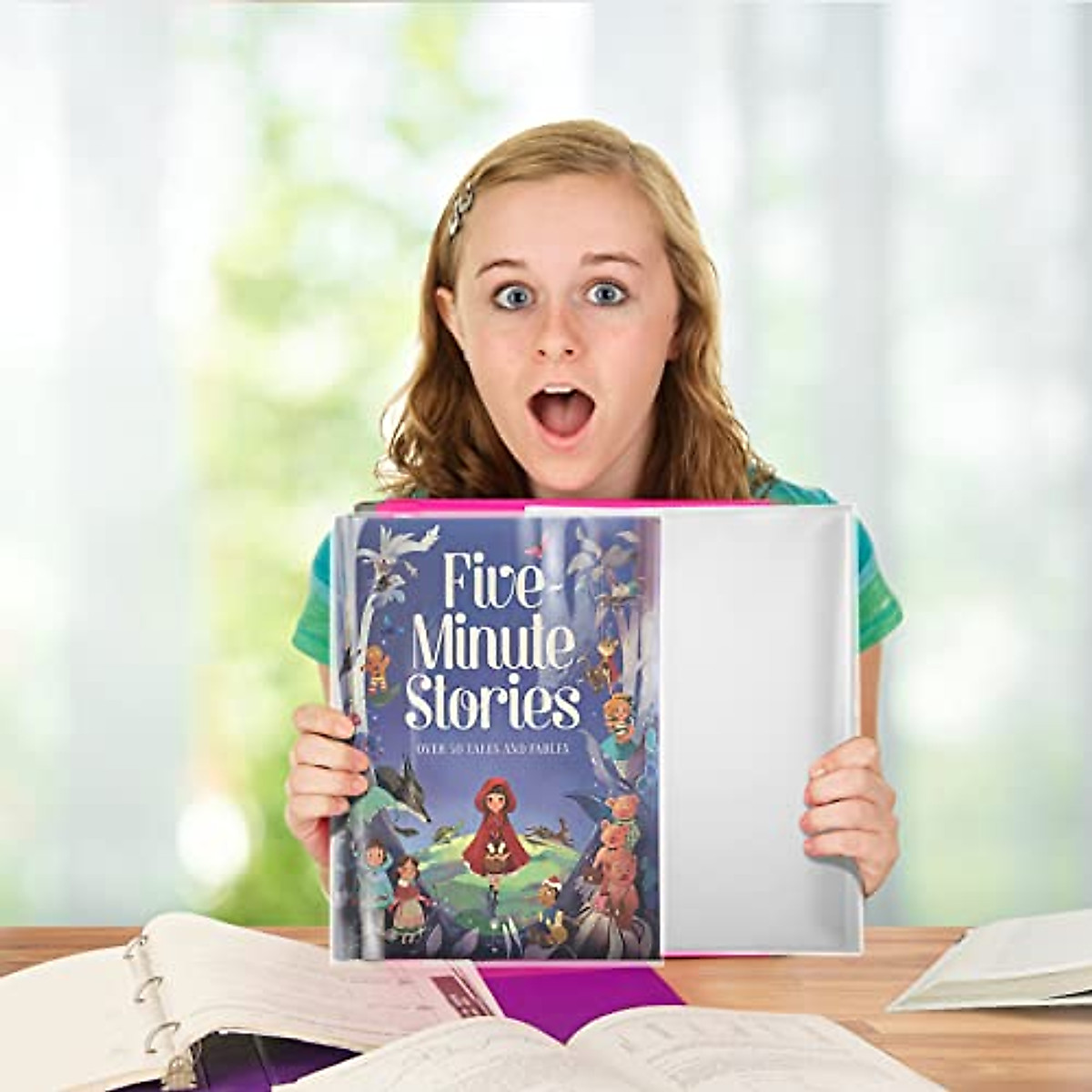 Zerodeko 5Pcs Book Covers, 16K Clear Textbook Protector Covers, Plastic Covers, Waterproof, Reusable Jacket Covers for, Magazines, Comic Books