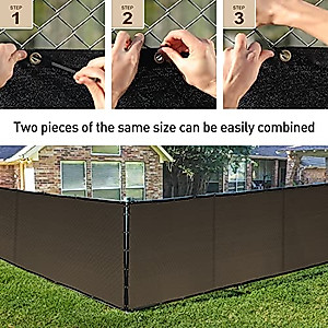 Sunocity Privacy Screen Fence,5ftx25ft Heavy Duty 90% Blockage 175 GSM Fencing Mesh Net Cover for Backyard Garden Yard Outdoor Wall 40 Cable Zip Ties Included Brown
