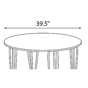 DHP Bentwood Round Dining Table Top.Legs sold seperately, Espresso Brown, Medium